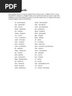 Types and Examples of Clipped Words | PDF