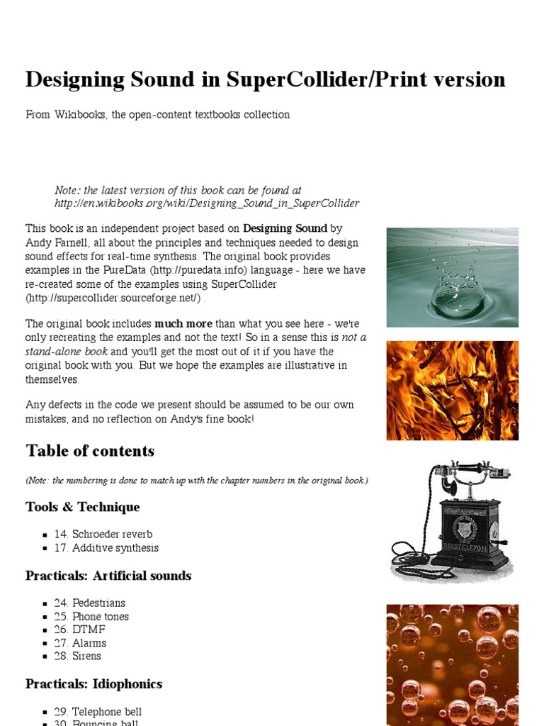 Designing Sound in Supercollider | PDF | Synthesizer | Electronics
