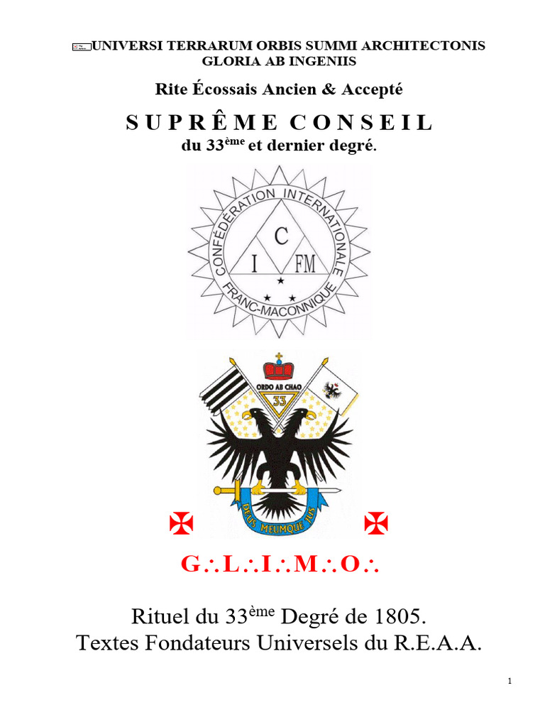 Rituel Des 33emes | PDF | Ordre du Temple | Franc-maçonnerie