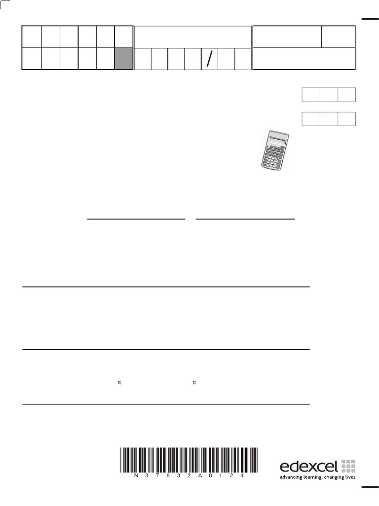 2010-11-12 EdExcel 1380-2F QP Foundation Calculator | PDF