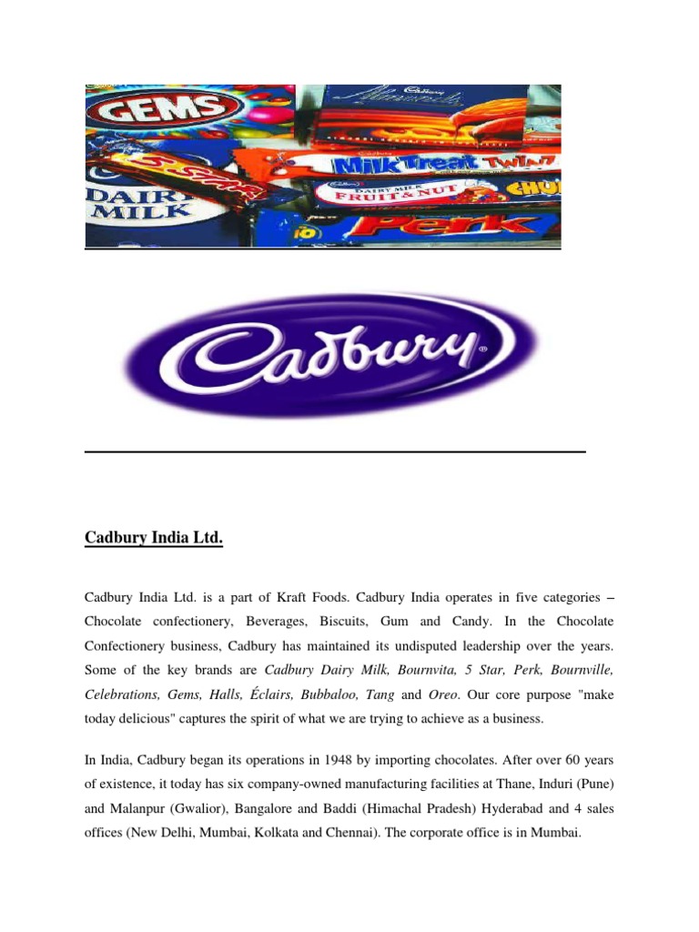 Cadbury India: Market Leadership & Strategy | PDF | Supply Chain ...