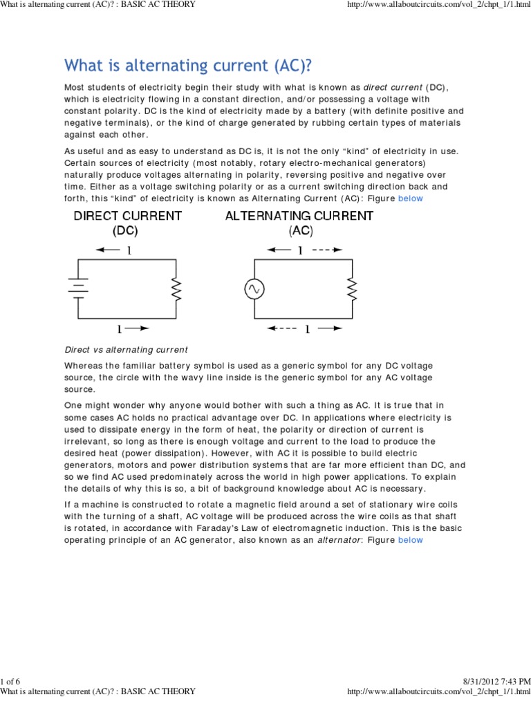 Basic Ac Theory | PDF | Electric Generator | Transformer