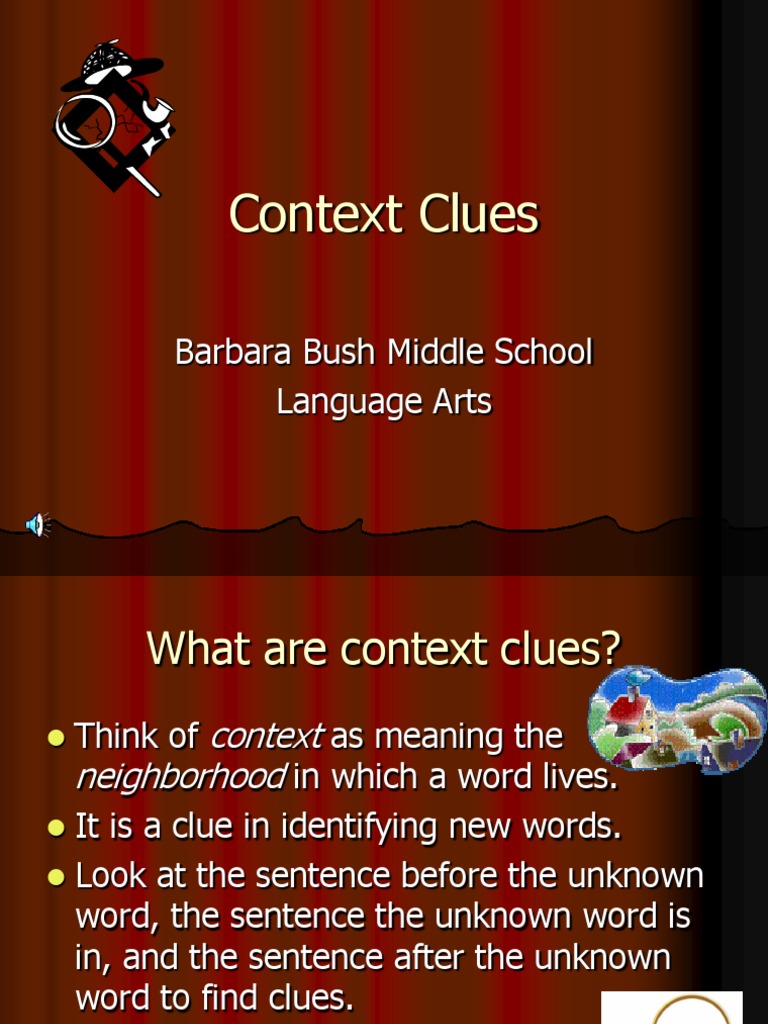 Context Clues | PDF | Word | Sentence (Linguistics)