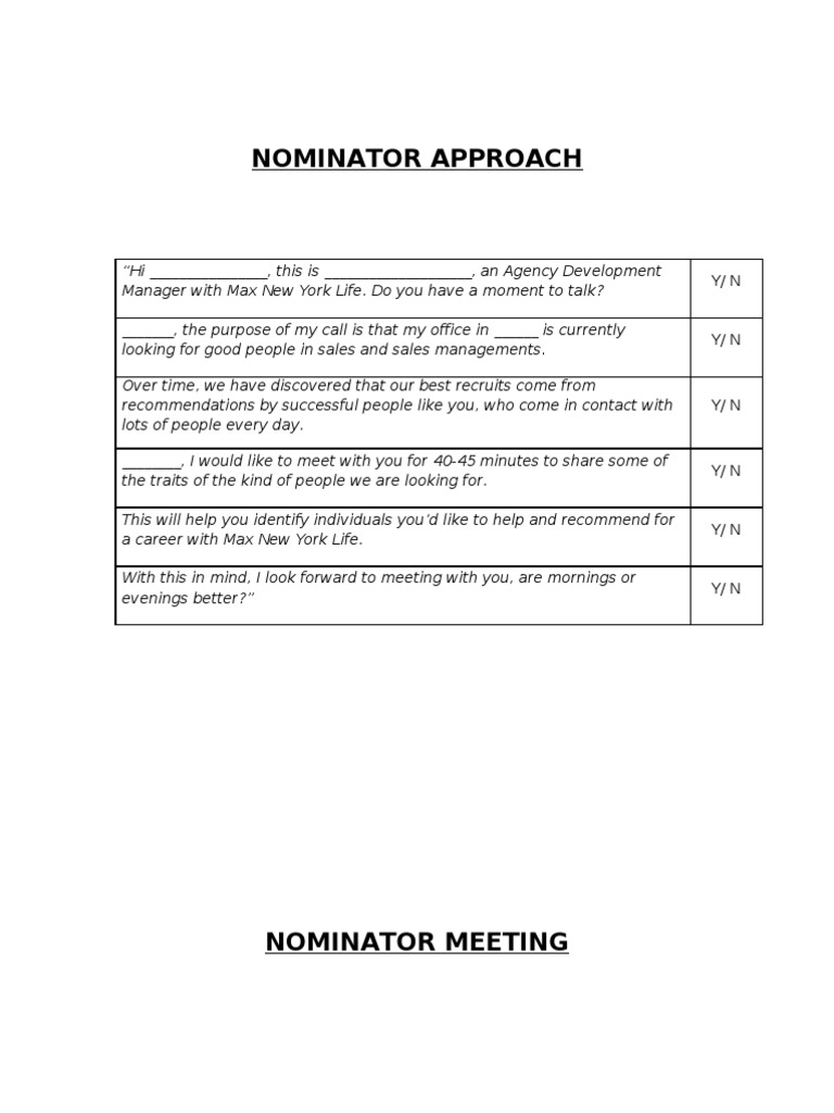 Recruitment Scripts 2011 Pdf Insurance Recruitment 