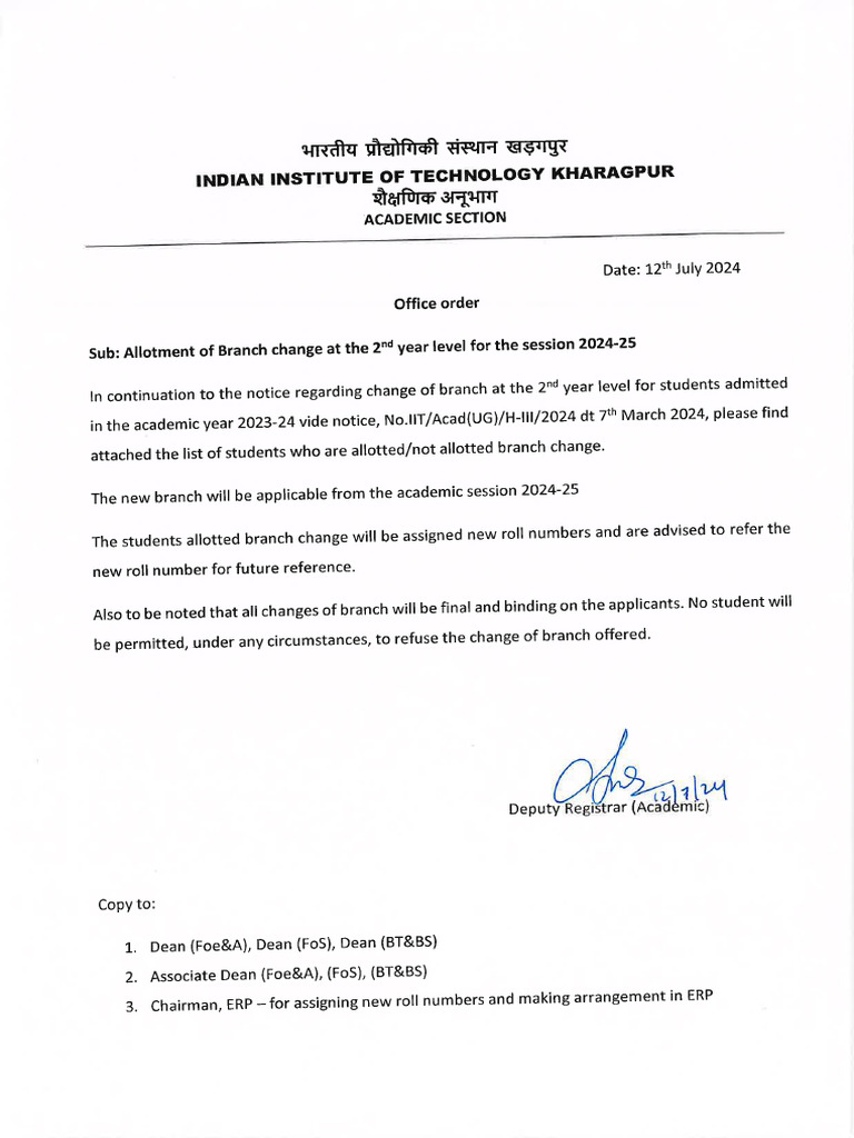 Branch Change | PDF | Universities And Colleges