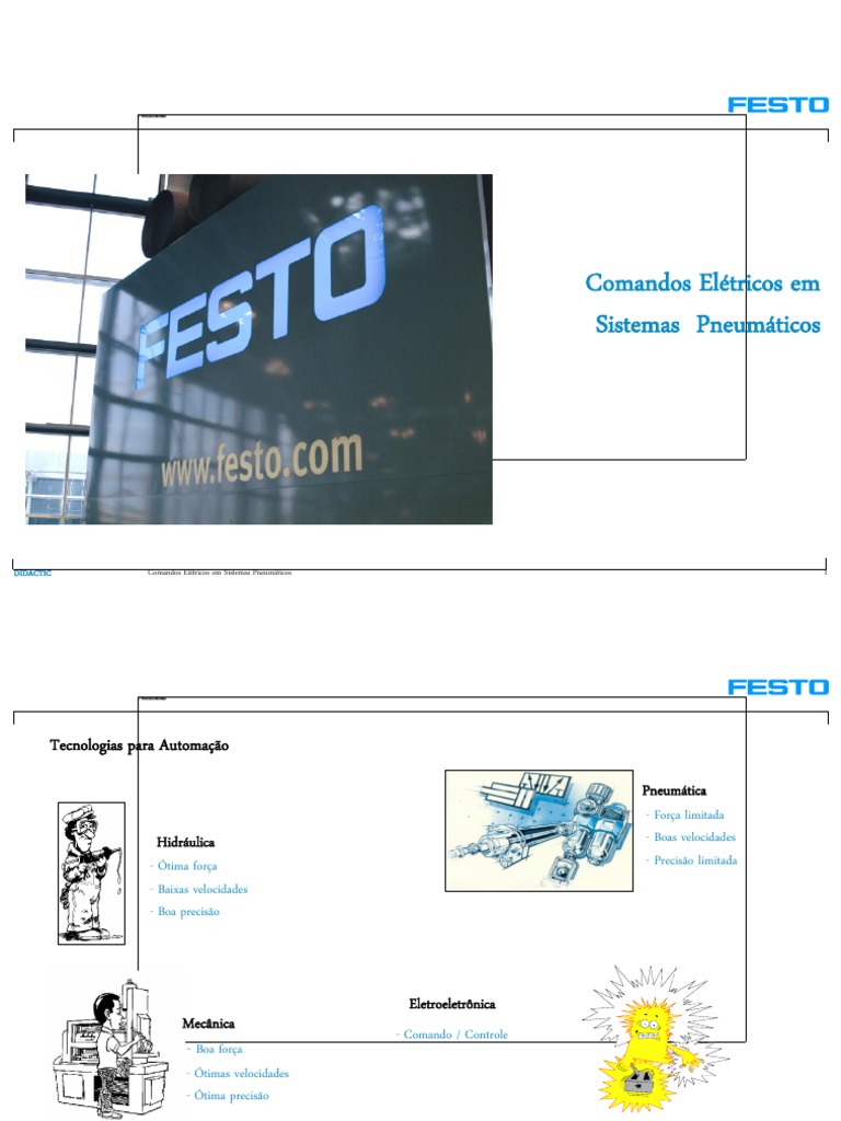 Festo Didactic - Eletropneumática | PDF | Relé | Componentes elétricos