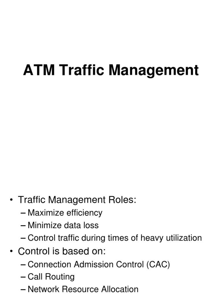 ATM Traffic Management Guide | PDF | Asynchronous Transfer Mode ...
