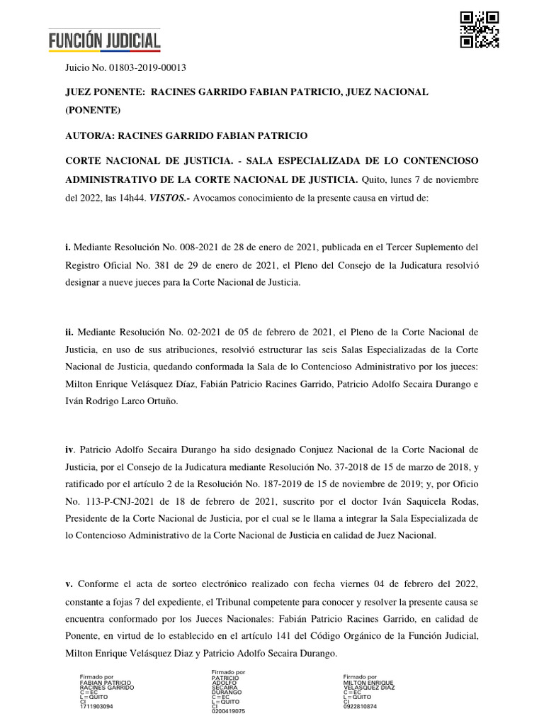 Sentencia Del Contencioso Adminsitrativo | PDF | Sentencia (ley) | Caso ...
