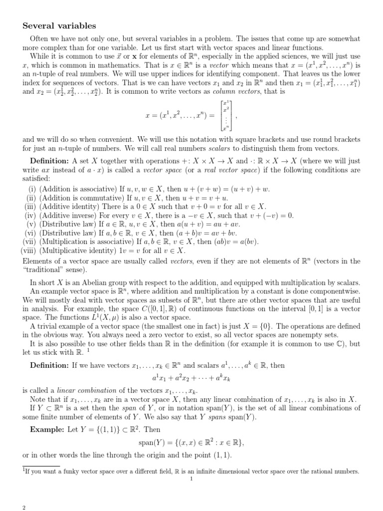 Lec 4 | PDF | Basis (Linear Algebra) | Vector Space