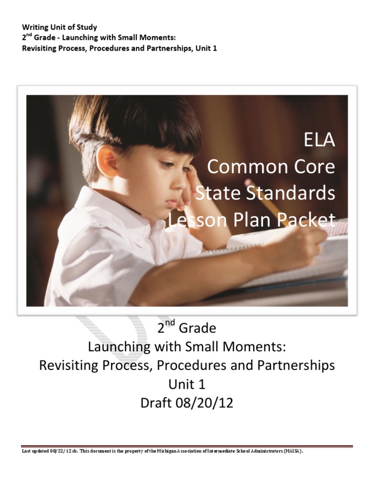 2nd Grade Small Moments Writing Unit | PDF | Storytelling | Educational ...