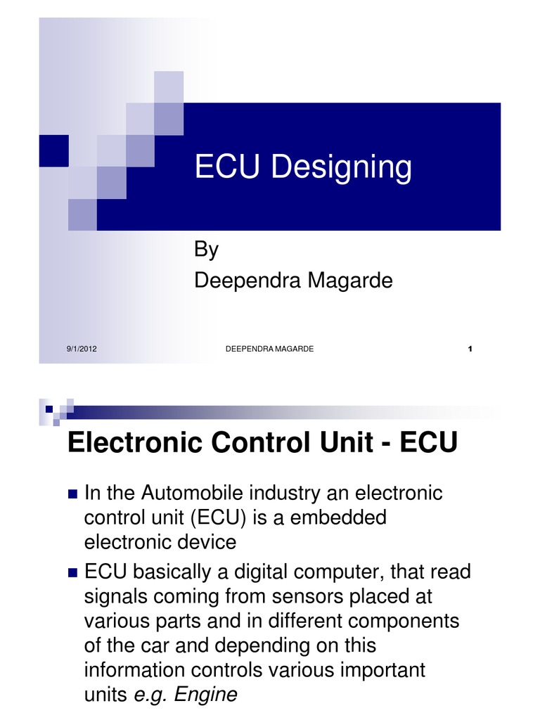 ECU Designing by Deependra Magarde | PDF | Microcontroller | Computer ...