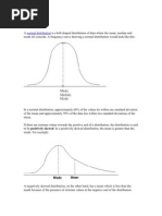 Skewed Distributions in Psychology | PDF | Mode (Statistics) | Skewness