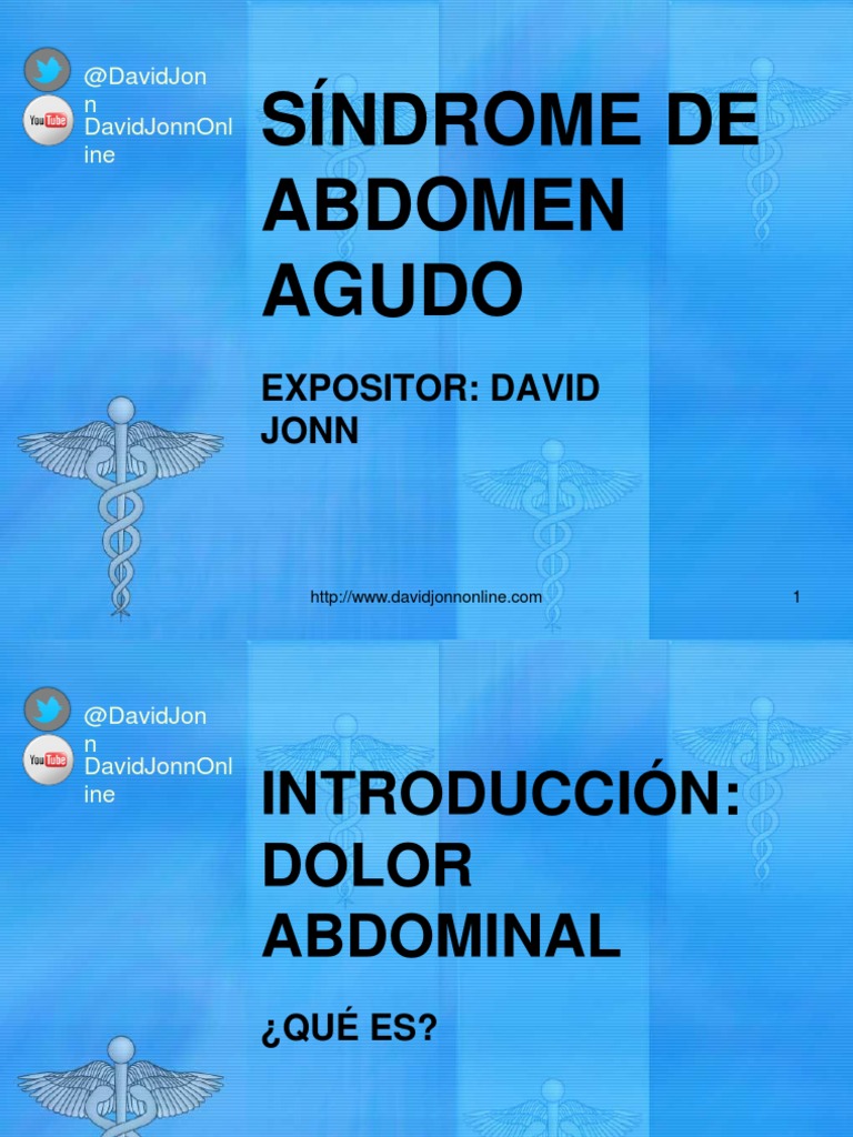 Síndrome de Abdomen Agudo | PDF | Dolor | Abdomen