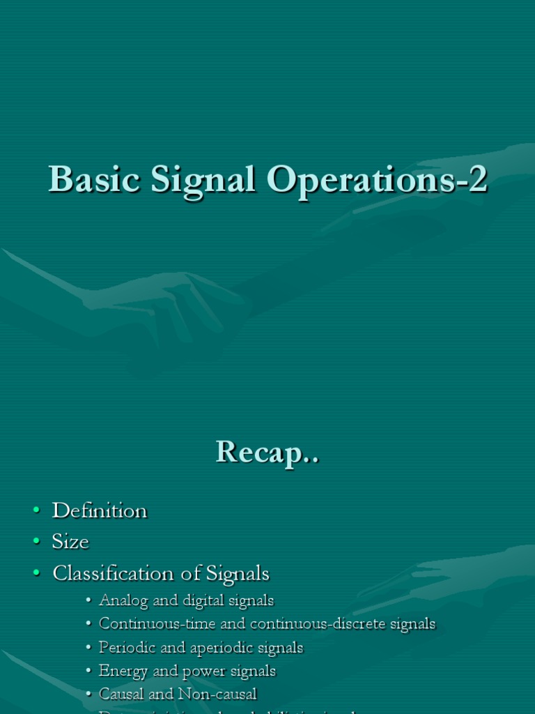 Basic Signal Operations-2 | PDF | Function (Mathematics) | Functions And Mappings