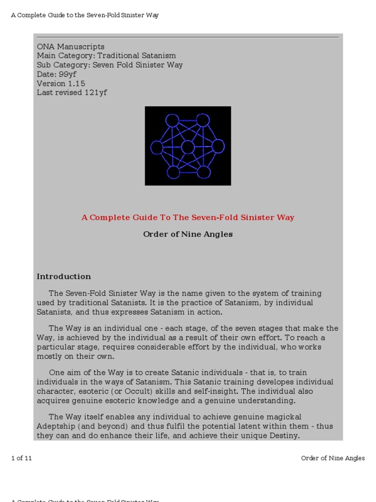 Guide 7 Fold Way | PDF | Satanism | Spirituality