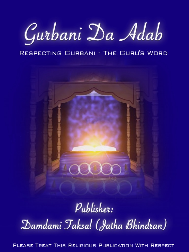 Gurbani Da Adab Final Complete | PDF | Guru Granth Sahib | Asian Ethnic ...