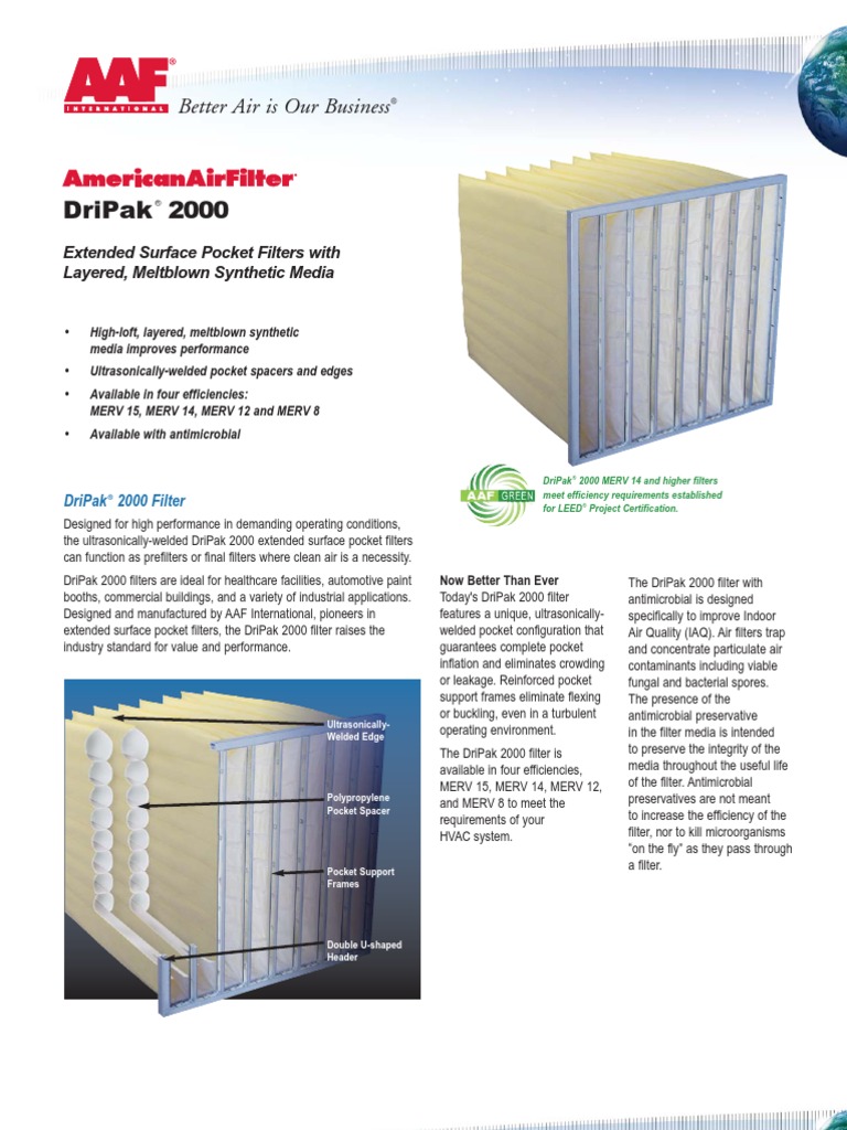 AAF Dripak 2000 | Building Engineering | Chemistry