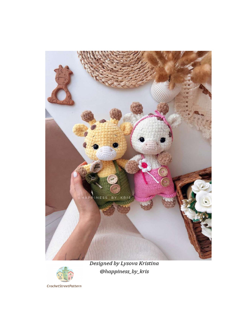 Fluffy Baby Giraffe ? 26 | PDF | Crochet | Yarn