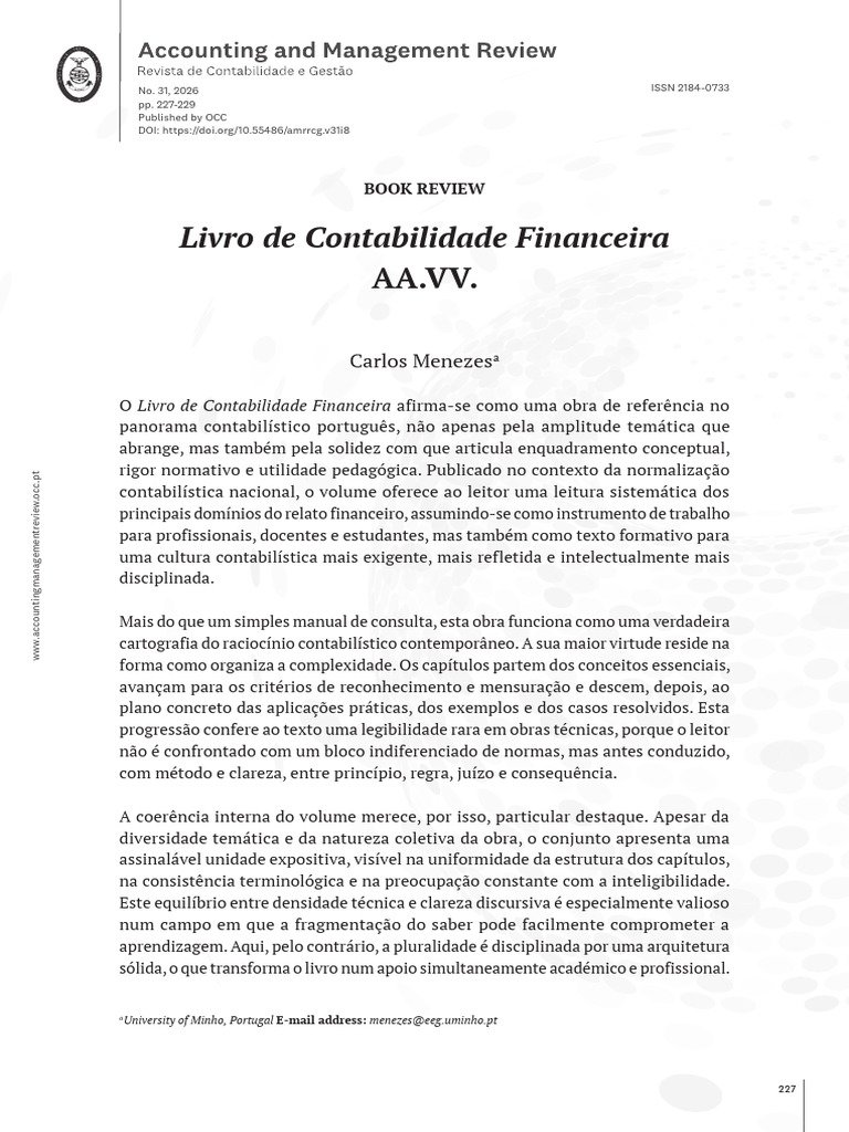 Livro de Contabilidade Financeira Book Review | PDF | Contabilidade ...