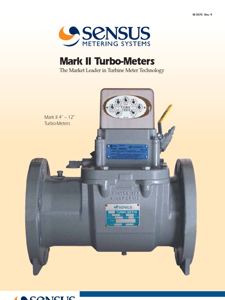 Sensus Mark II Turbine M-1070 R9 | PDF | Flow Measurement | Turbine