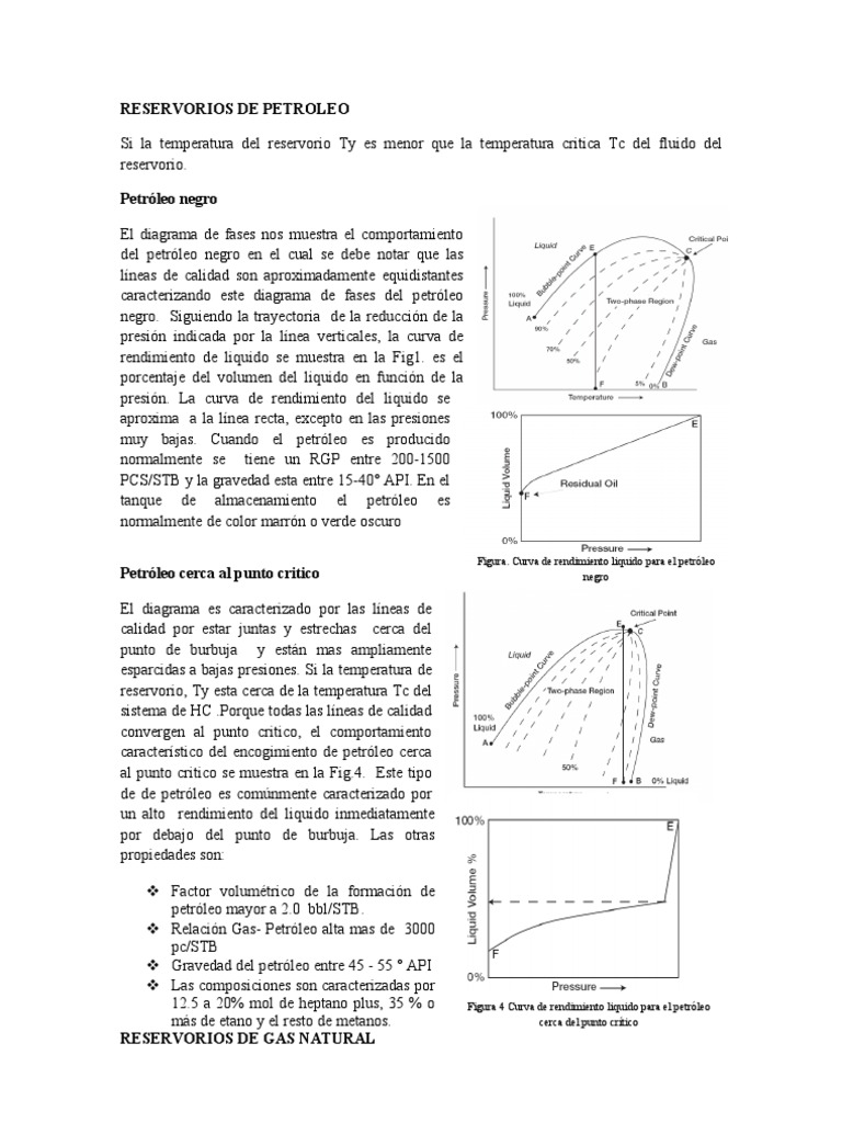 Tipos de Yacimiento | PDF | Gases | Líquidos