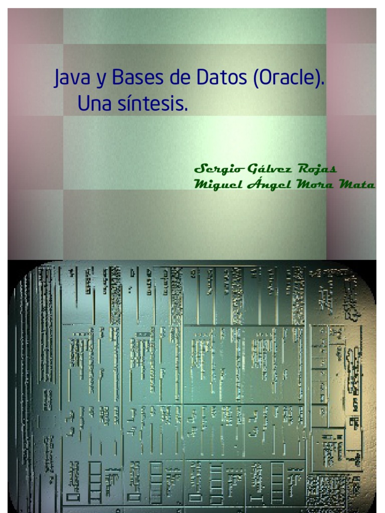 Java y BD Oracle-Sintesis | PDF | Java (lenguaje de programación) | SQL