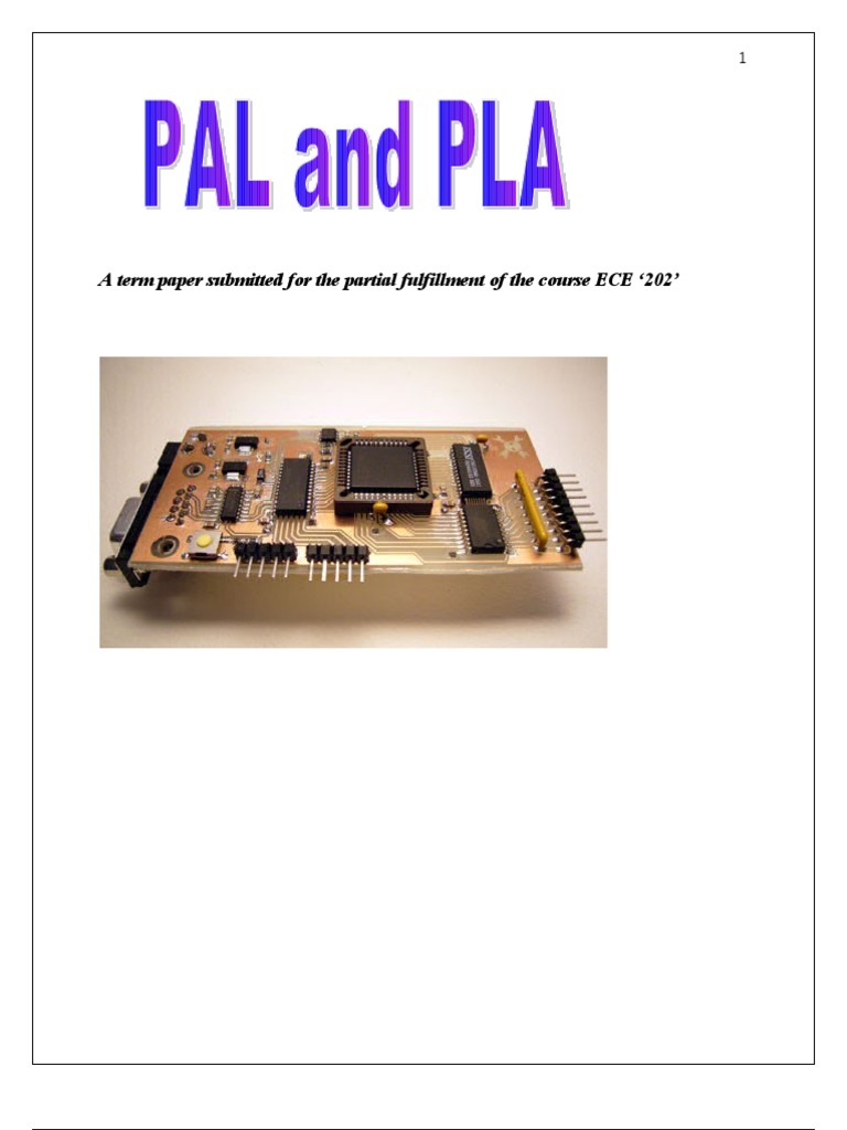 Pal Pla | PDF | Integrated Circuit | Logic Gate