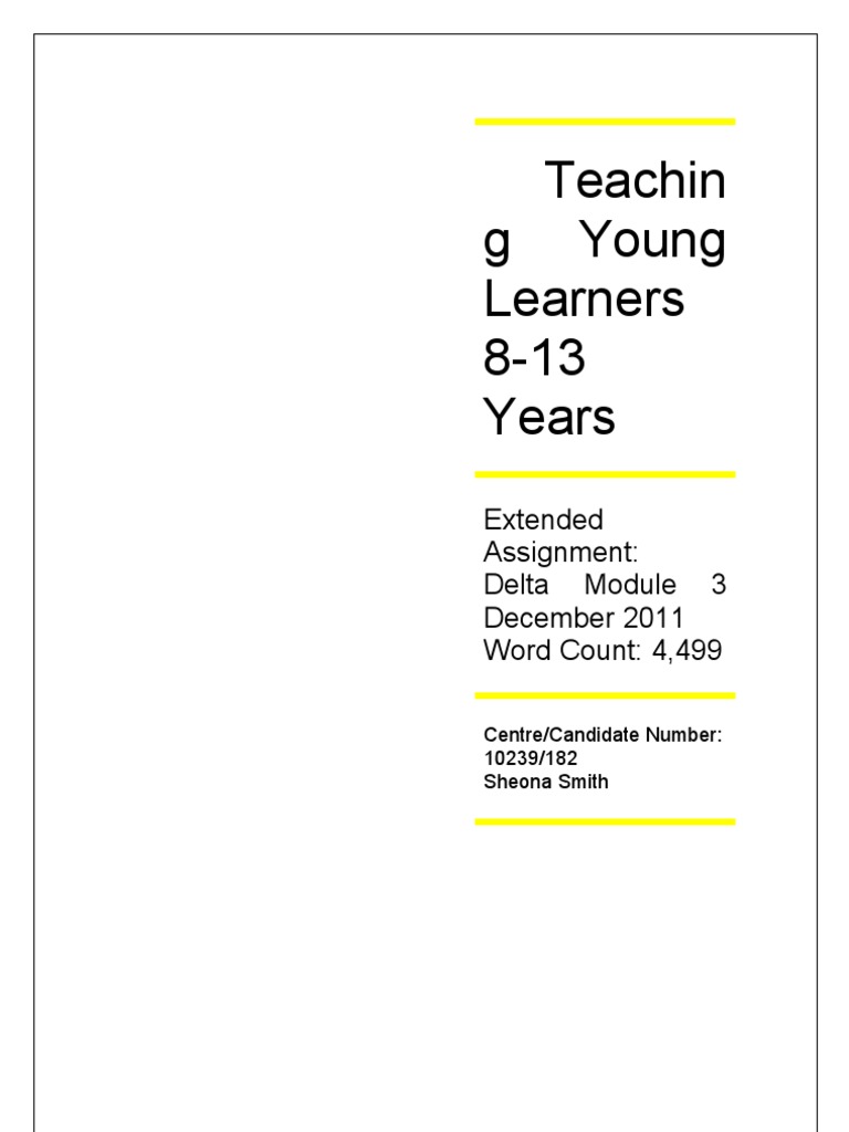 Delta Module 3 Teaching Young Learners | PDF | Educational Assessment ...