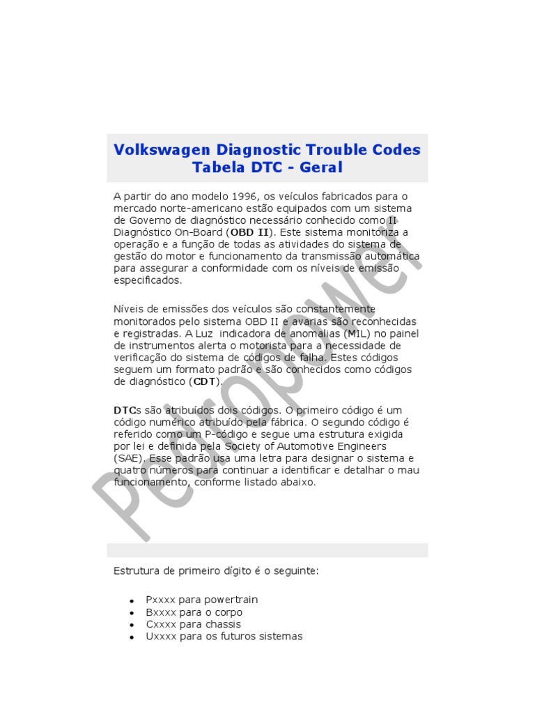 Volkswagen Diagnostic Trouble Codes PDF Turbocompressor Volkswagen