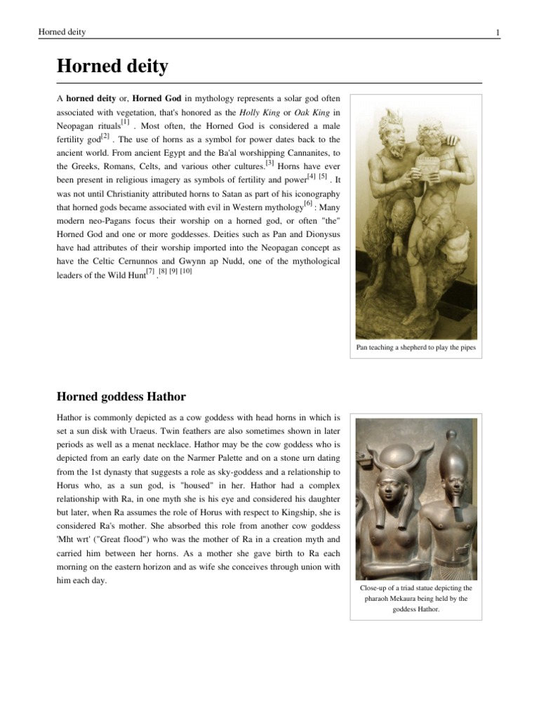 Horned Deity | PDF | Mythology | Deities