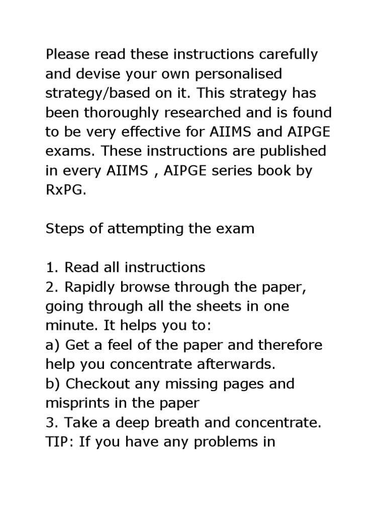 How to Develop an Effective Exam Strategy Based on Question Types | PDF ...