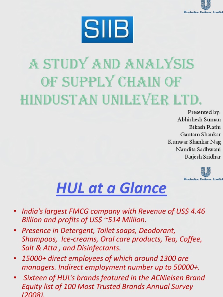 HUL Supply Chain | PDF | Industries | Unilever