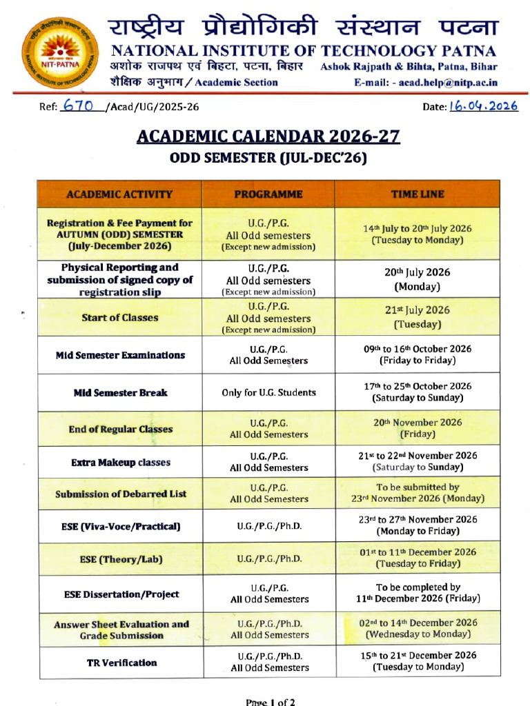 Academic Calendar July December | PDF | Academic Term | Postgraduate ...