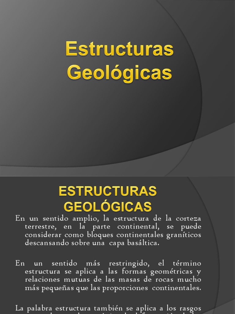 Estructuras Geológicas | PDF | Falla (geología) | Estrato