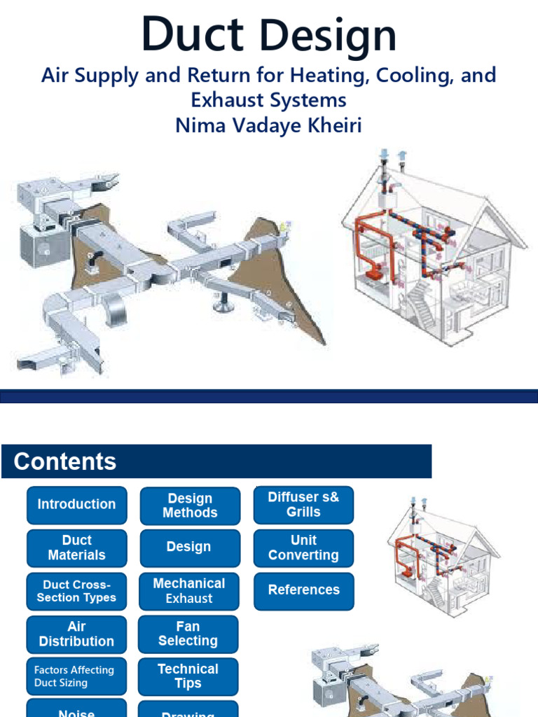 Air Duct Design For HVAC Applications | PDF | Duct (Flow) | Ventilation ...