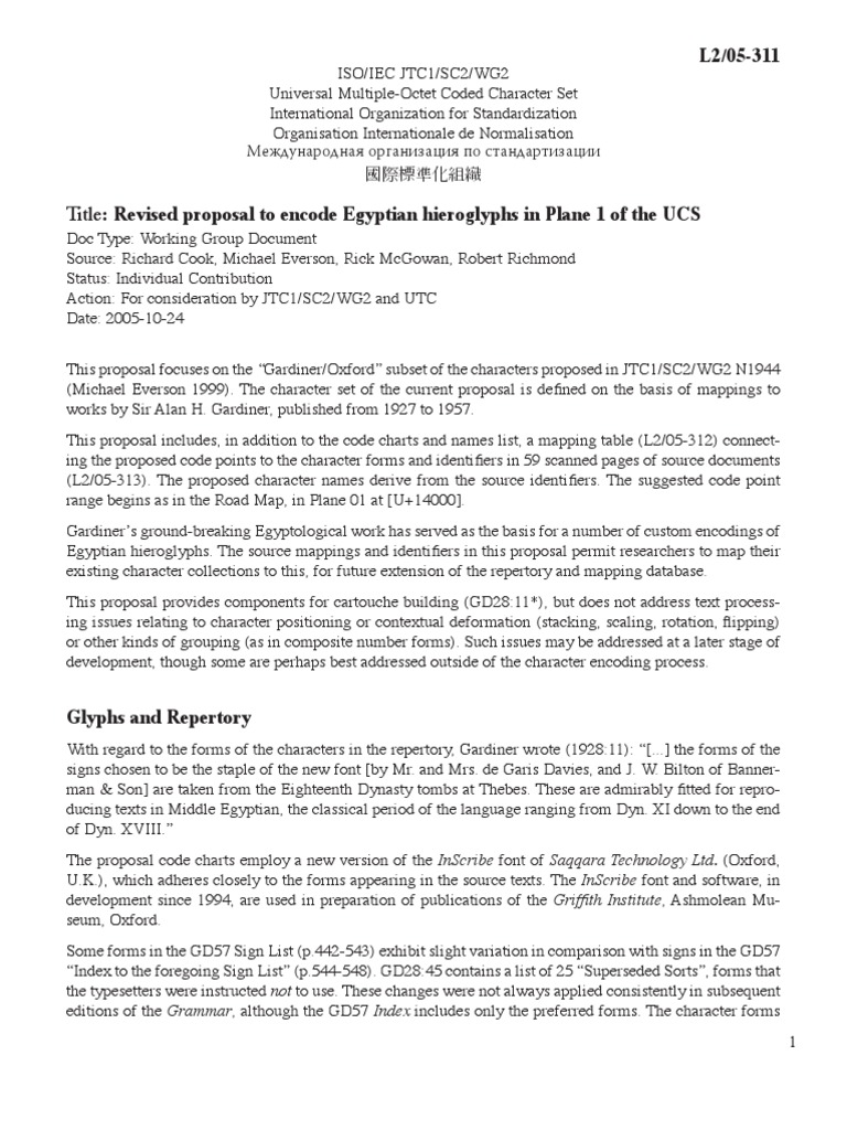 Alan Gardiner Egyptian Hieroglyphs | PDF | Notation | Written Communication