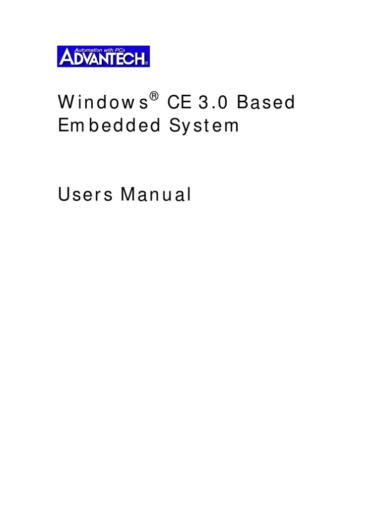 M1 Advantech Windows CE 3 User Manual | PDF | Windows Registry | Microsoft Windows