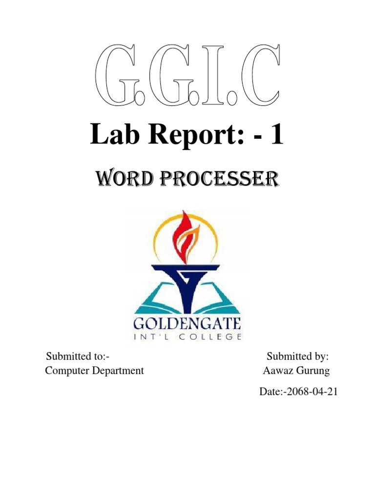 Lab Report | PDF | Word Processor | Microsoft Word