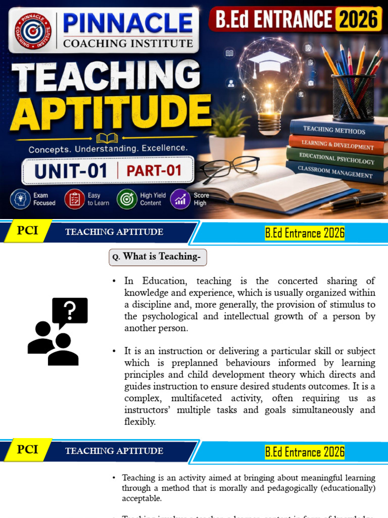Teaching Aptitude PDF | PDF | Teachers | Mentorship