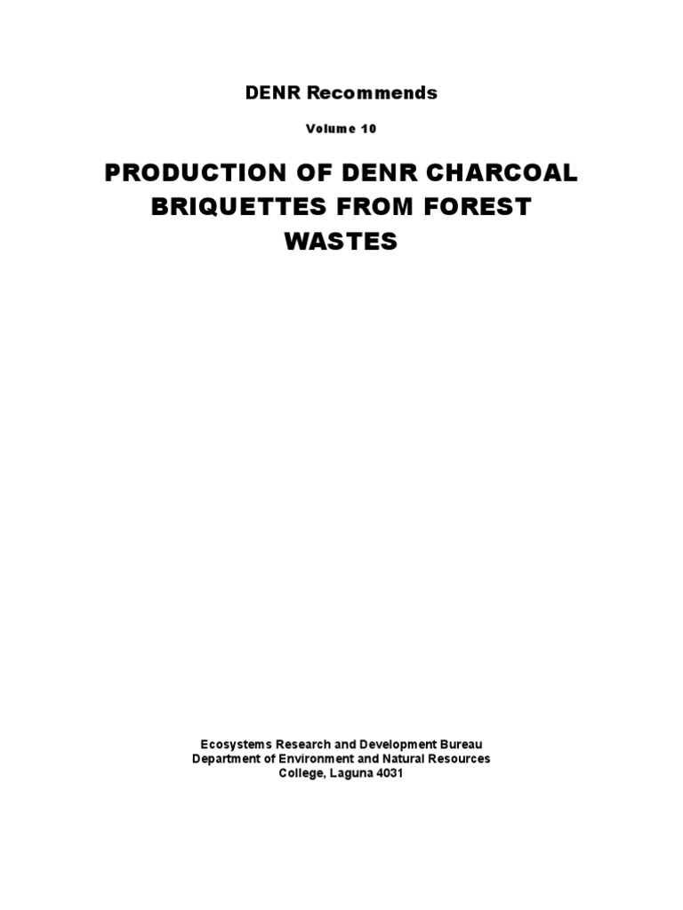 Eco-Friendly Charcoal Production | PDF