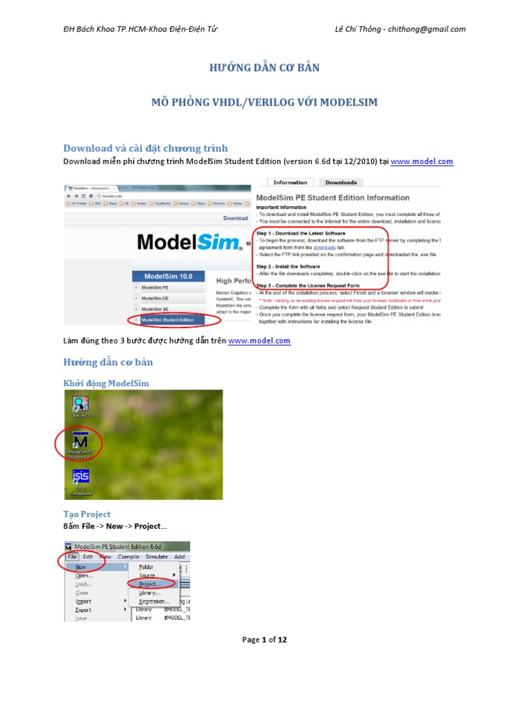 Huong Dan Mo Phong VHDL Voi ModelSim | PDF