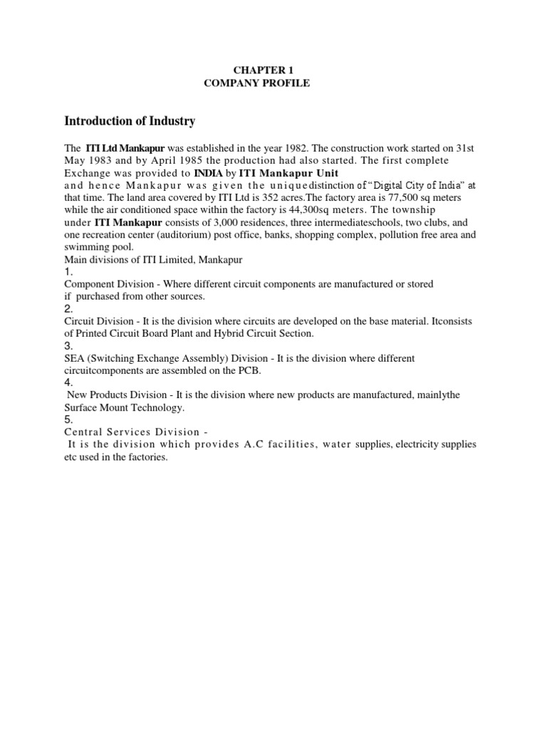 ITI Ltd Mankapur: Telecom Innovations | PDF | Telephone Exchange ...