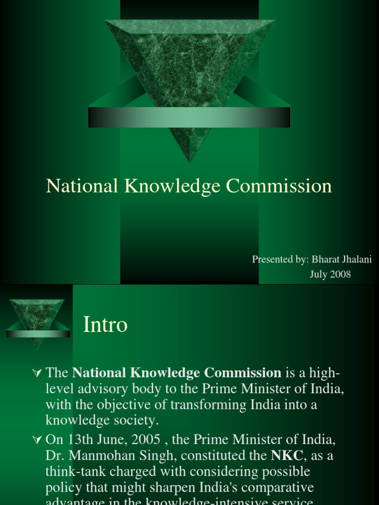 National Knowledge Commission 1217397288196496 8 | PDF | Intellectual ...