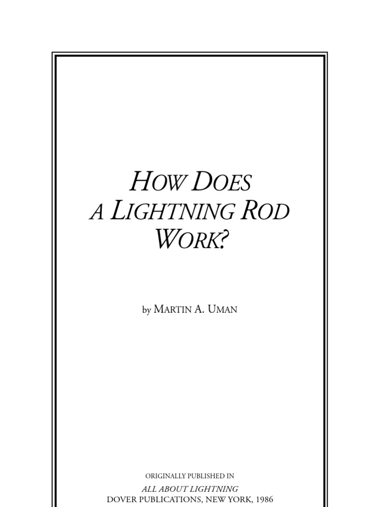 How Does A Lightning Rod Work-Uman 1986 | PDF | Lightning | Wire