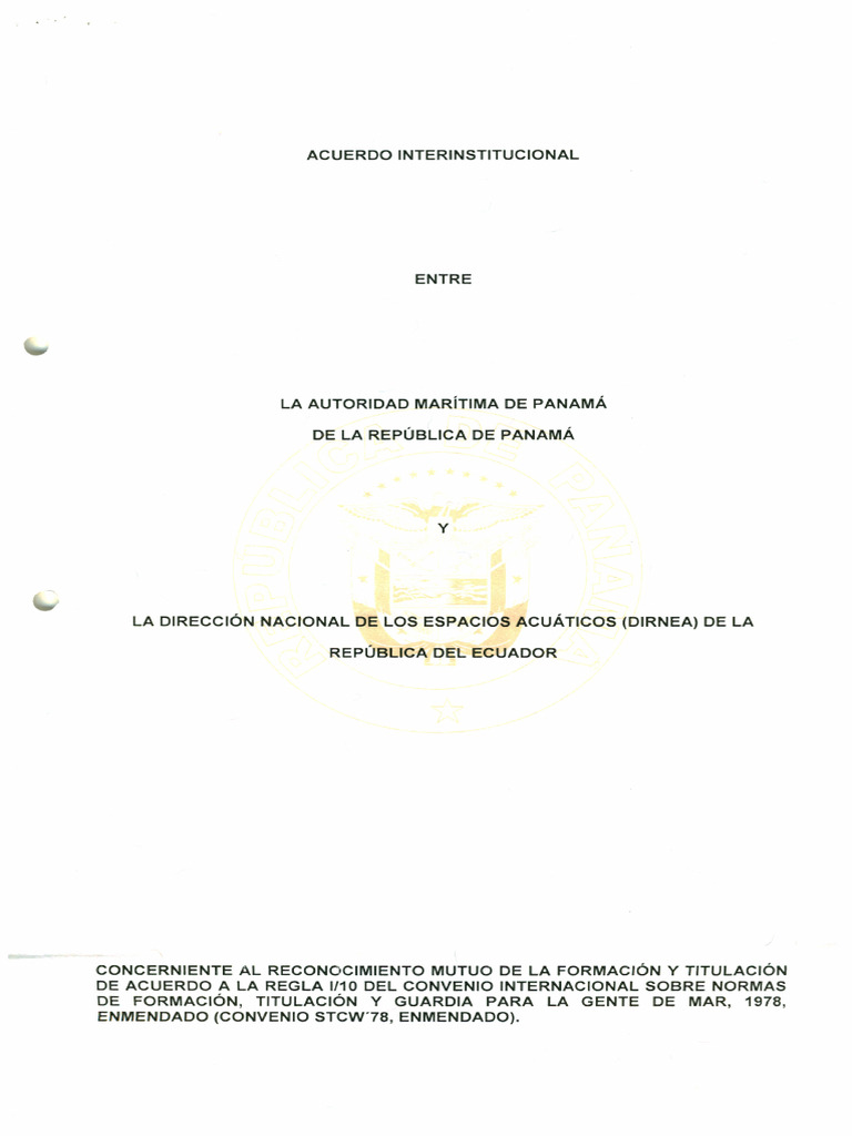 Convenio - Panama | PDF
