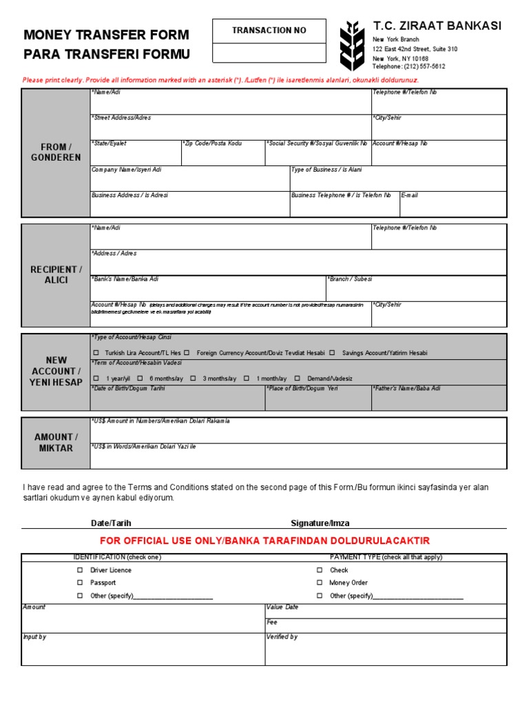 Money Transfer Form_new | Cheque | Financial Transaction | Free 30-day ...