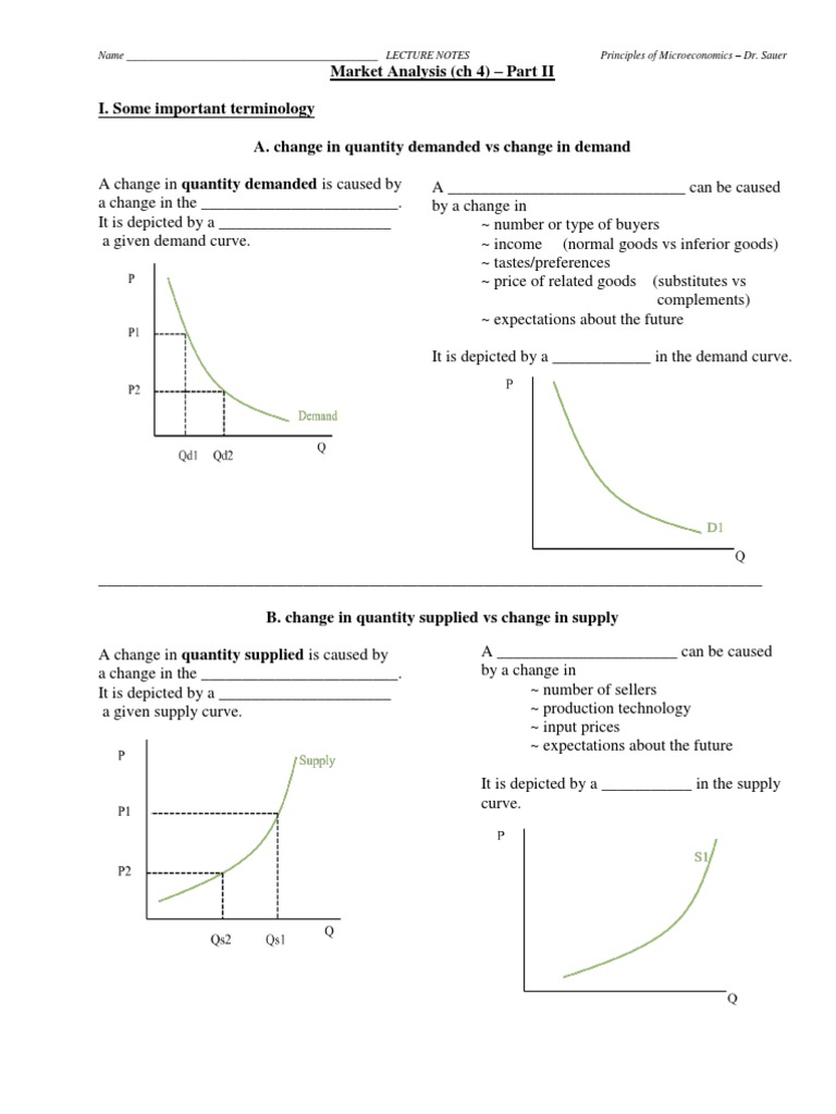 Supply and Demand Analysis Notes | PDF | Supply And Demand | Demand Curve