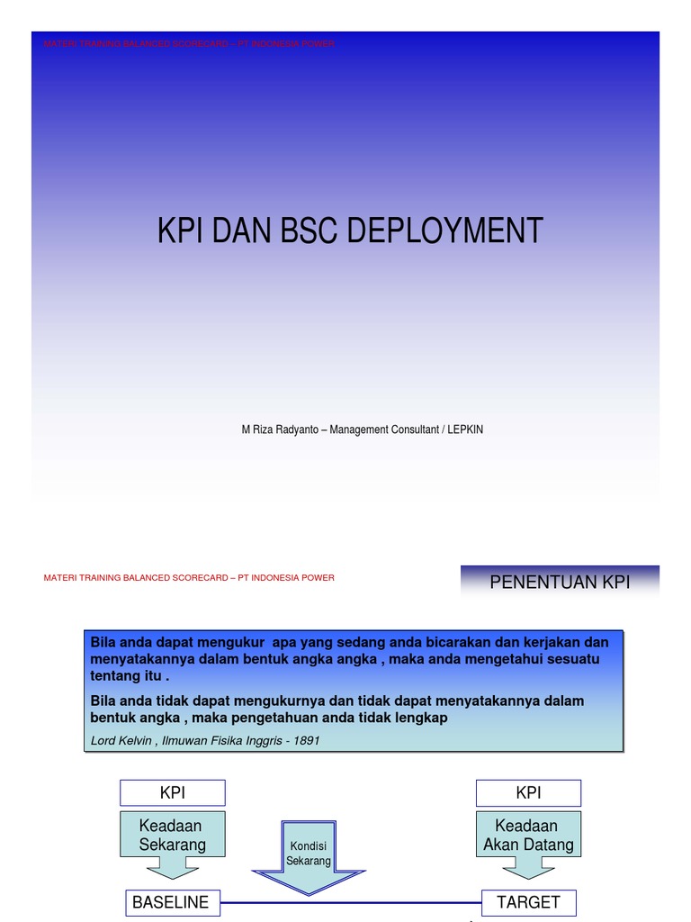 Menentukan Kpi Balanced Scorecard | PDF | Laba (Akuntansi) | Akuntansi Keuangan