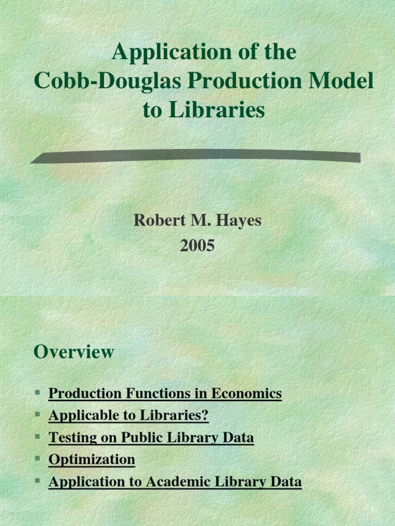 Cobb Douglas | PDF | Production Function | Labour Economics