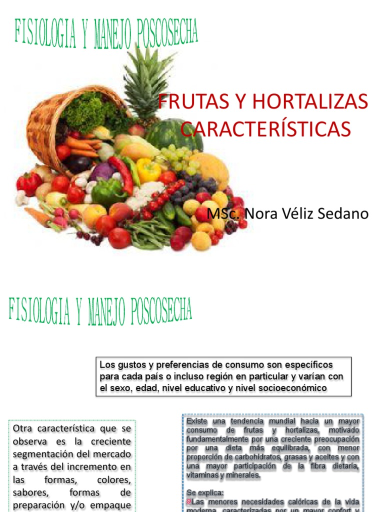 Frutas Y Hortalizas Características: Msc. Nora Véliz Sedano | PDF ...